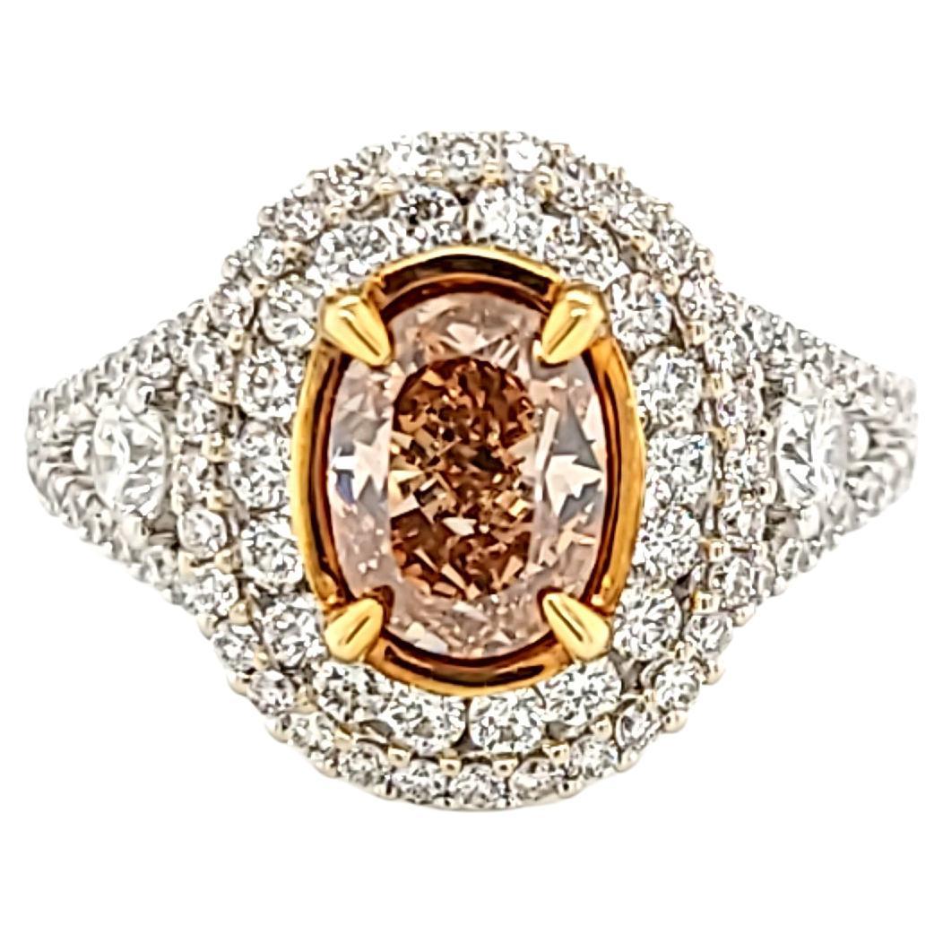 GIA 1.30 Carat Emerald Cut Diamond Fancy Halo Engagement Ring at 1stDibs