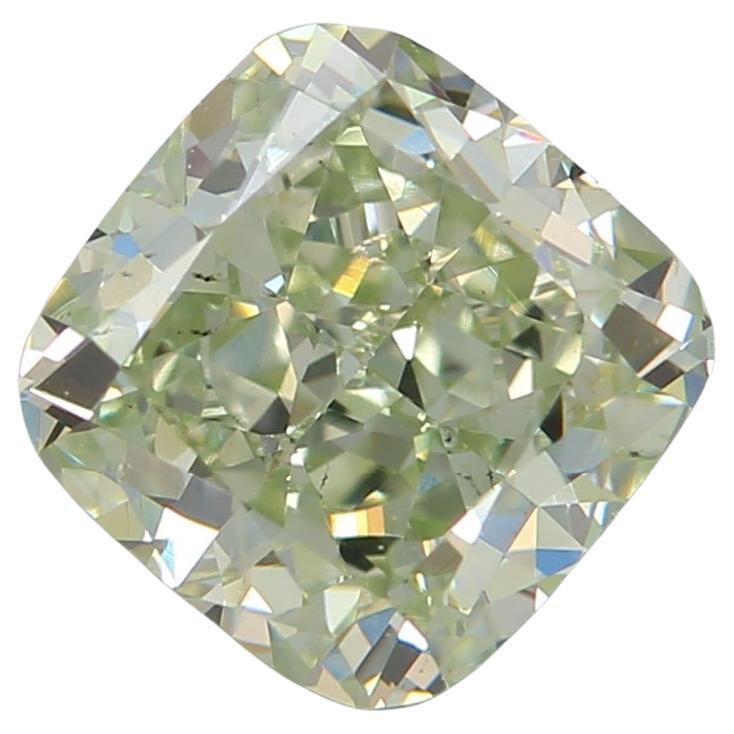 GIA Certified 0.86 Carat Fancy Light Yellowish Green SI1 Clarity ...
