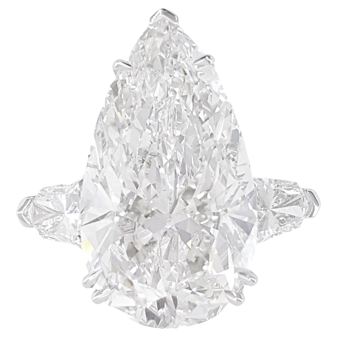 Extremely Rare TIFFANY and CO D Color Flawless 7.33 carat Diamond Ring ...