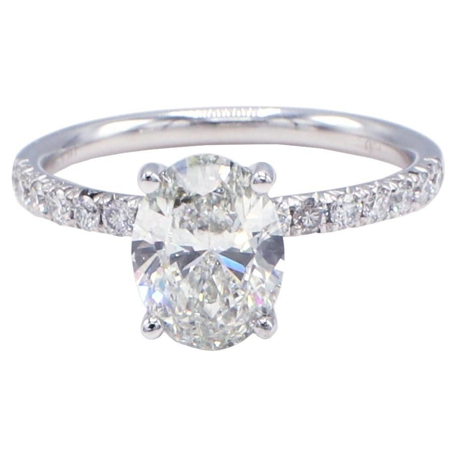 GIA 1.50 Carat Diamond Three-Stone Engagement Ring, Round Diamond Rose ...