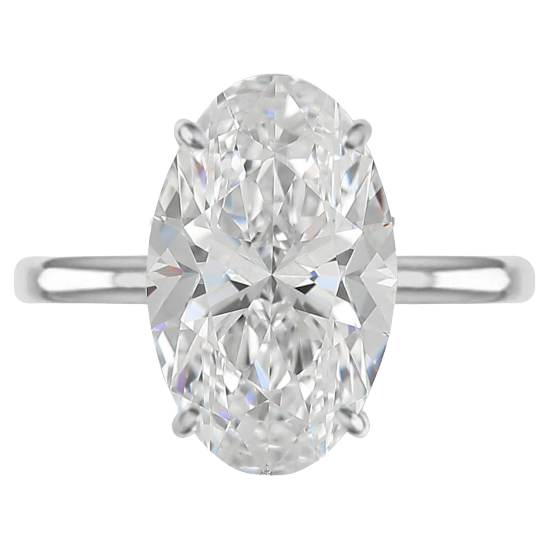 GIA Certified 1.50 Carat Diamond Platinum Engagement Ring For Sale at ...