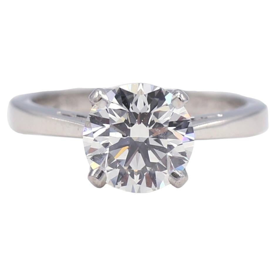 GIA Certified 1.50 Carat Diamond Platinum Engagement Ring For Sale at ...