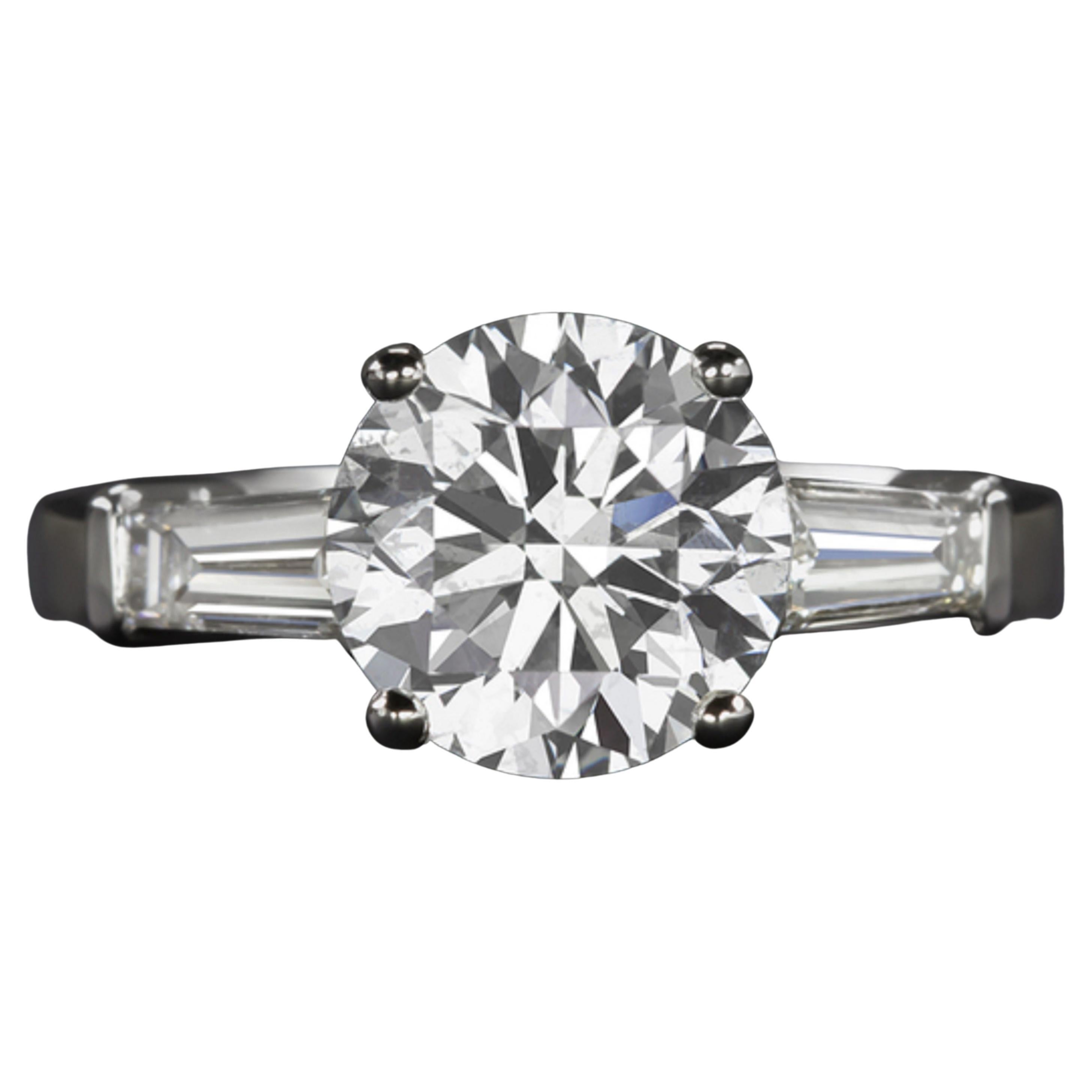 GIA Certified 4.50 Carat Princess Cut Diamond Platinum Engagement Ring ...