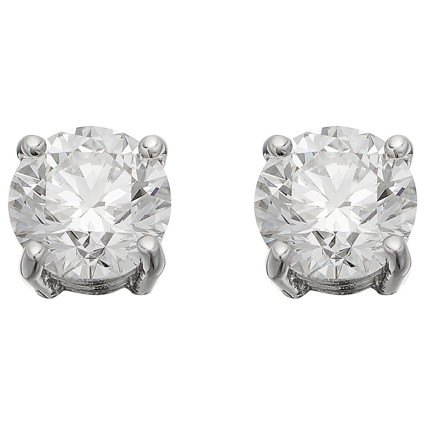 2 Ct Single Stone Diamond Stud Earrings - 7 For Sale on 1stDibs | one ...