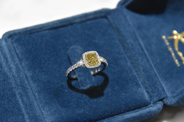 KAHN GIA Certified 1.58 Carat Fancy Brown Yellow Diamond Ring For Sale ...