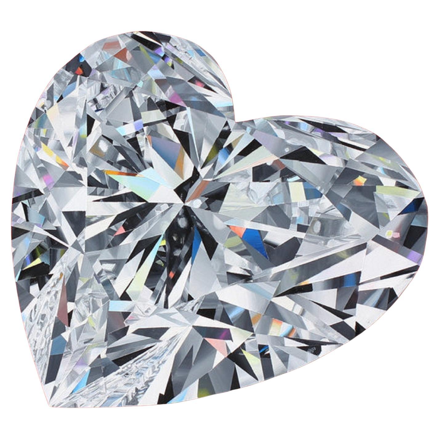 Diamond Heart Shape Eternity Necklace For Sale at 1stDibs