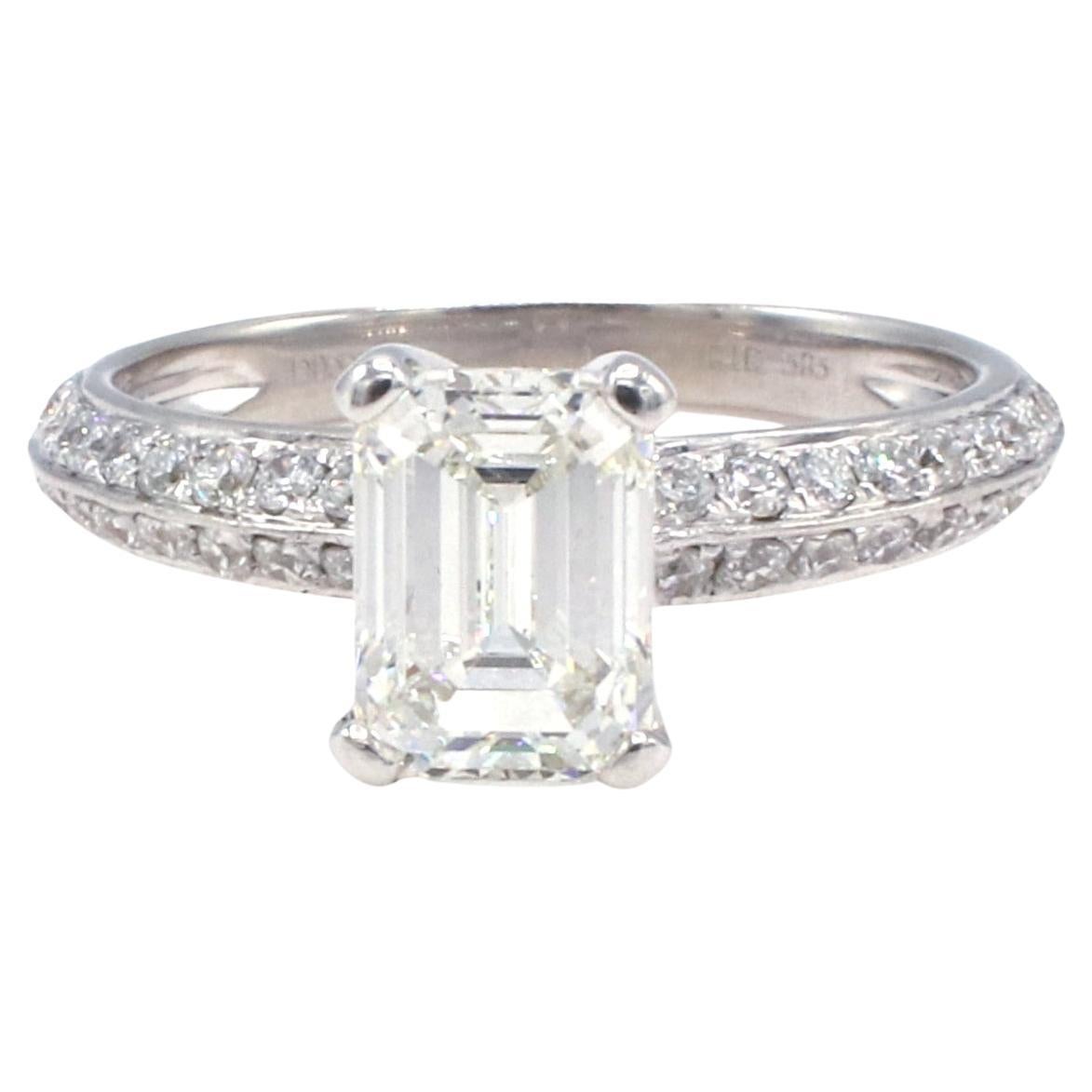 GIA Certified 1.60 Carat Diamond Yellow Gold Engagement Ring For Sale ...