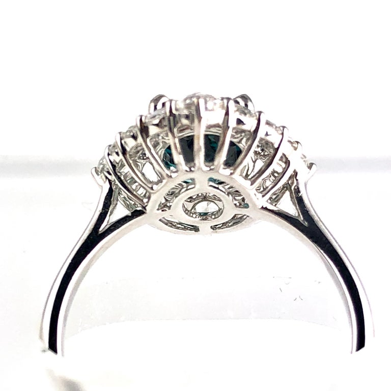 DiamondTown GIA Certified 1.81 Carat Oval Cut Tourmaline and Diamond ...