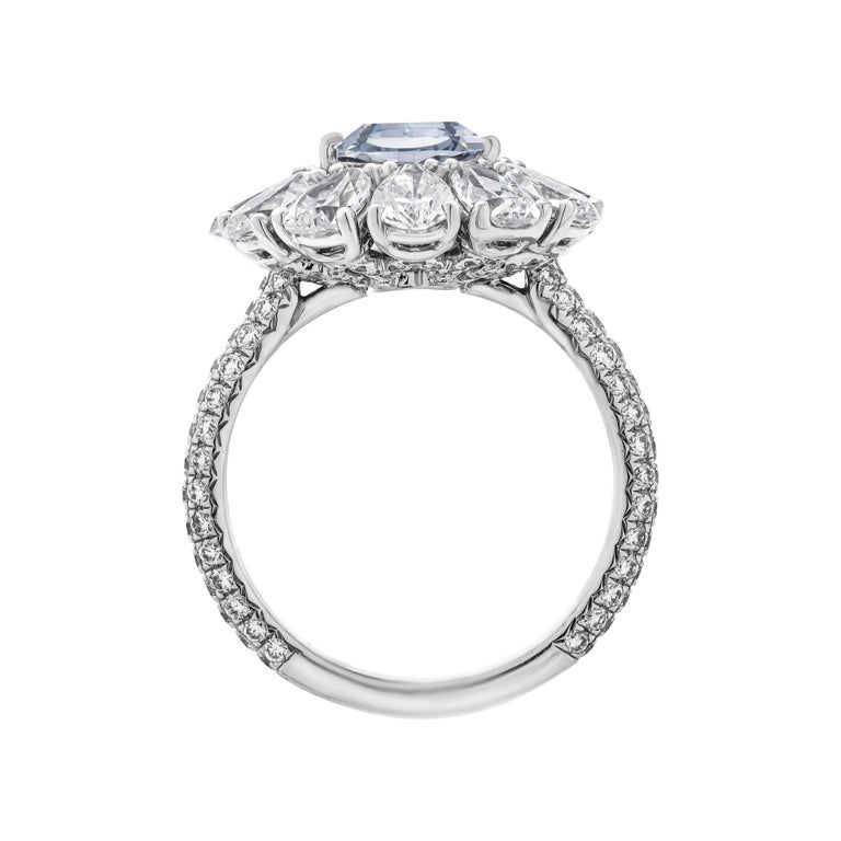 GIA Certified 1.82ct Fancy Vivid Blue Diamond Ring For Sale at 1stDibs