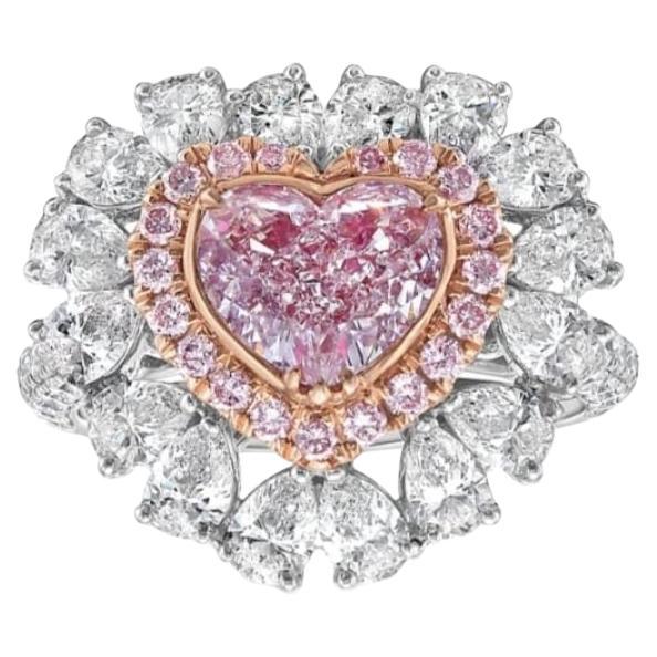 GIA Certified 1.89 Carat Fancy Faint Pink Diamond 18K Gold Ring For ...