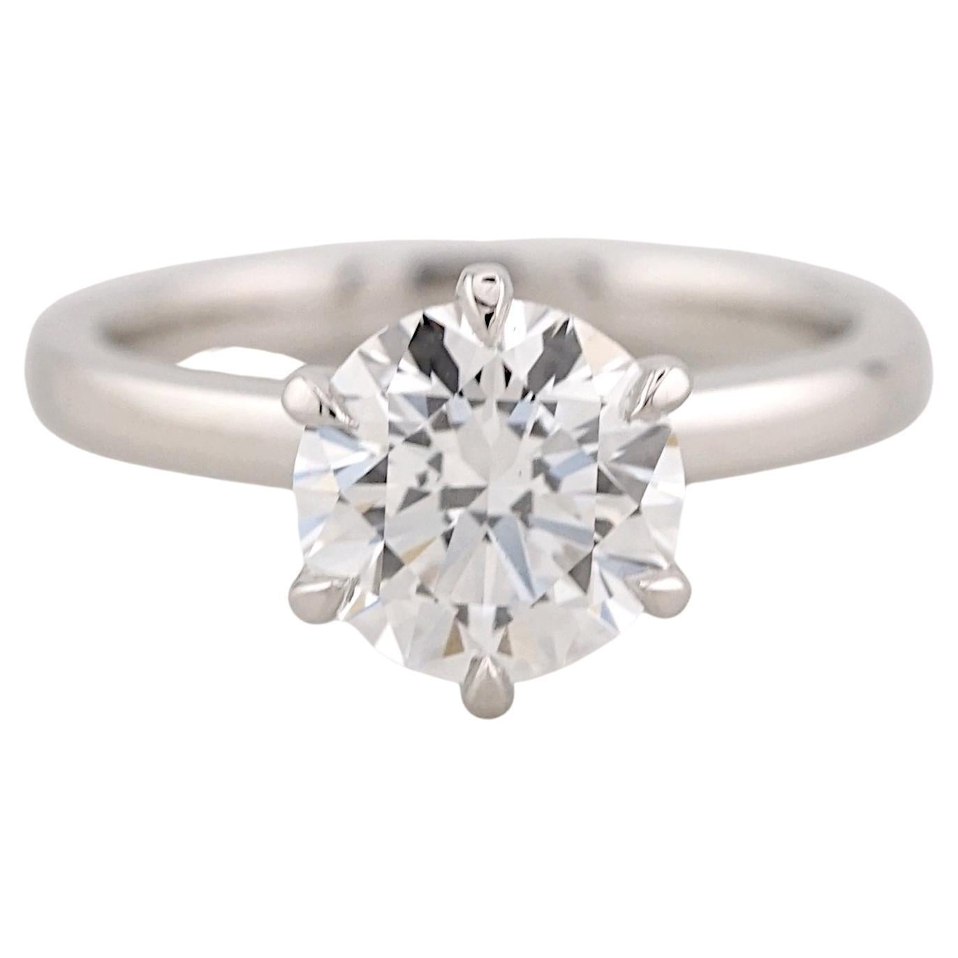 1.90 Carat Harry Winston Cushion-Cut Diamond Solitaire Engagement Ring ...