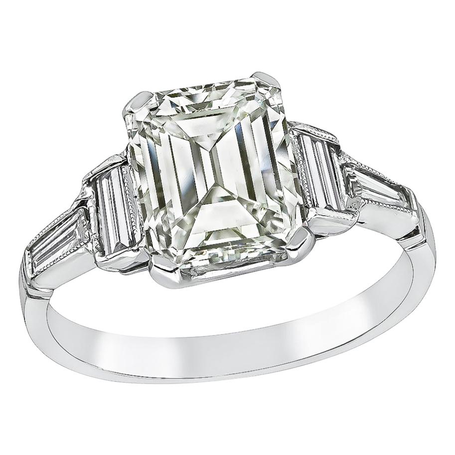 1.97 Carat Emerald Gypsy-Set Ring at 1stdibs