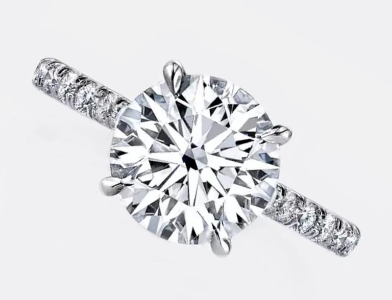 GIA Certified 2 Carat Brilliant Cut Diamond Excellent Cut Engagement ...