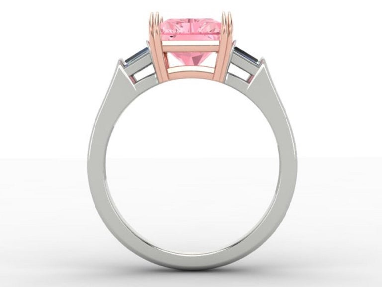 GIA Certified 2 Carat Fancy Very Light Pink Radiant Cut Diamond Ring ...