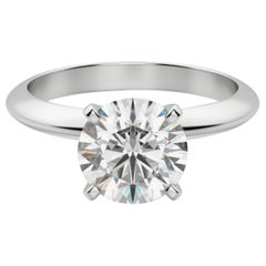 GIA Certified 3.45 Carat Cushion Cut Diamond I Color Triple Ex For Sale ...