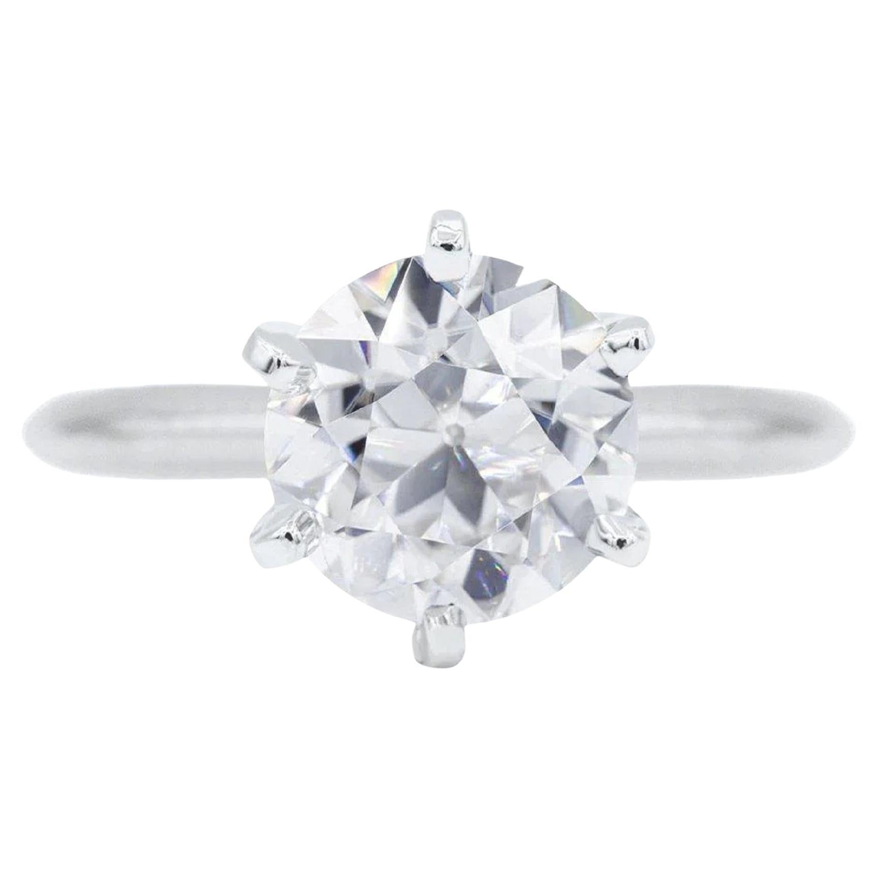 GIA Certified 1.12 Carat Diamond Solitaire Platinum Ring For Sale at ...