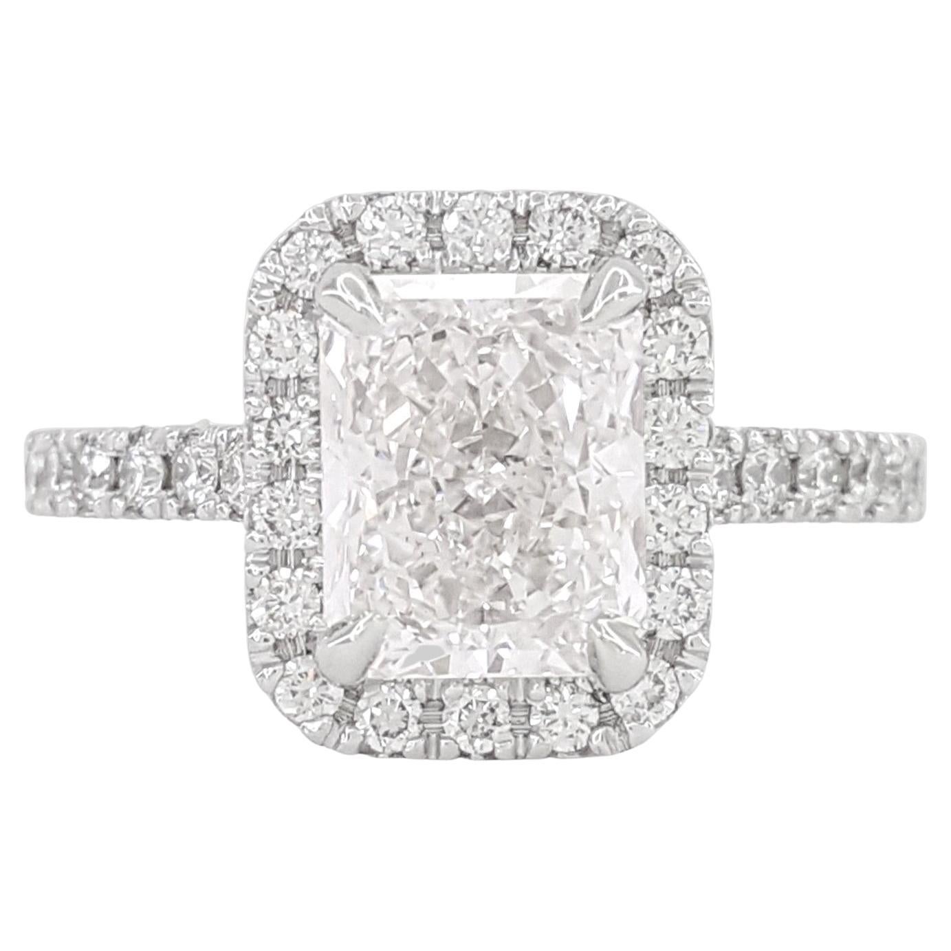 Vivid Diamonds GIA Certified 2.02 Carat Radiant Cut Diamond Engagement ...