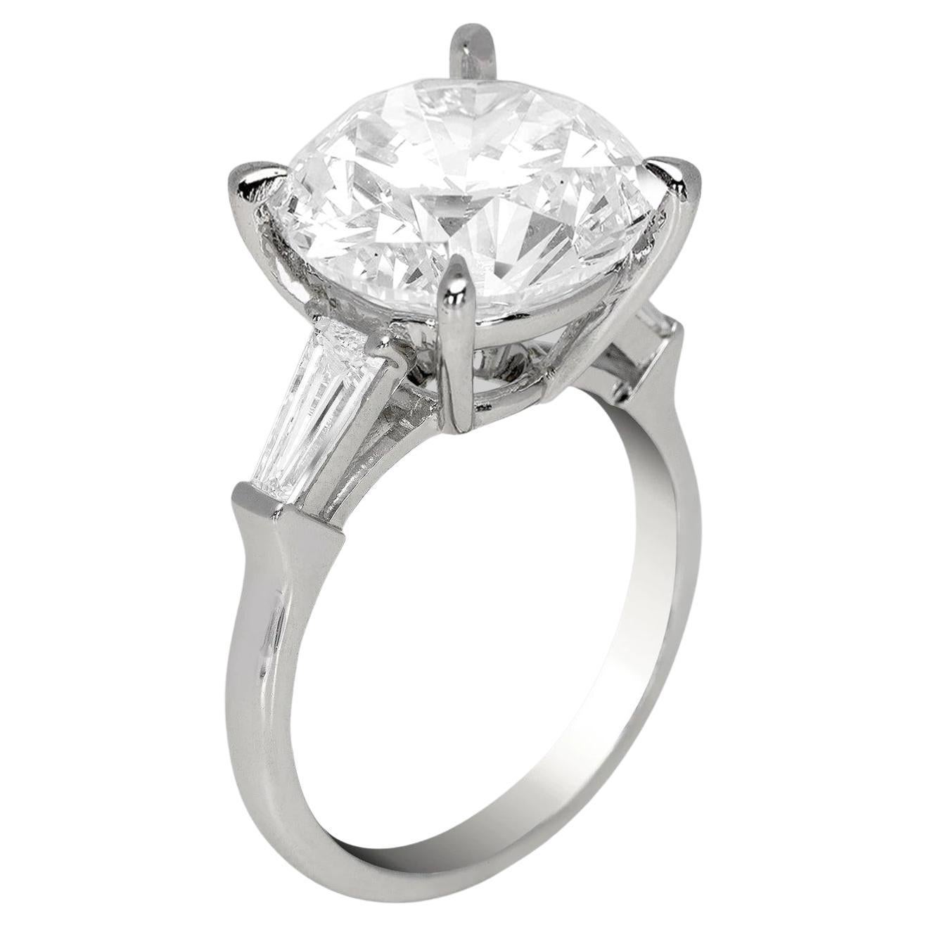 GIA Certified 2 Carat Round Brilliant Cut Diamond Gold Ring Flawless ...