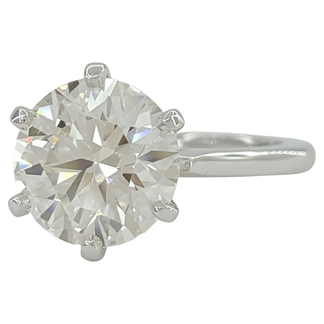 GIA Certified 2 Carat Round Brilliant Cut Diamond Platinum Ring VVS1 ...