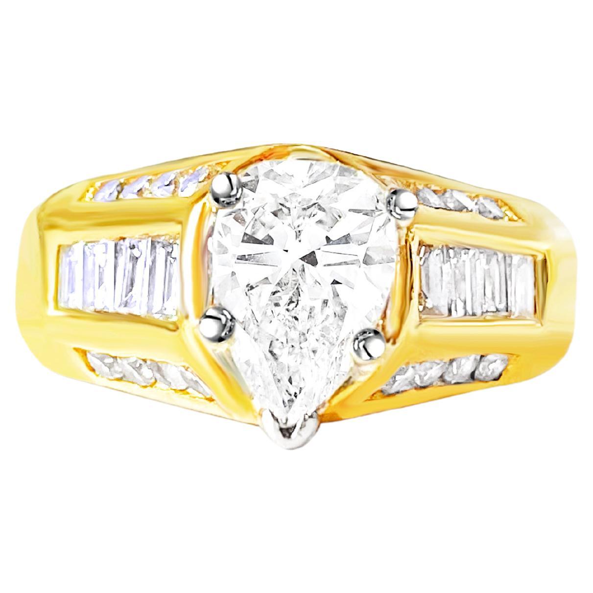 GIA Certified 8 Carat Emerald Cut Diamond 18k White Gold Engagement ...