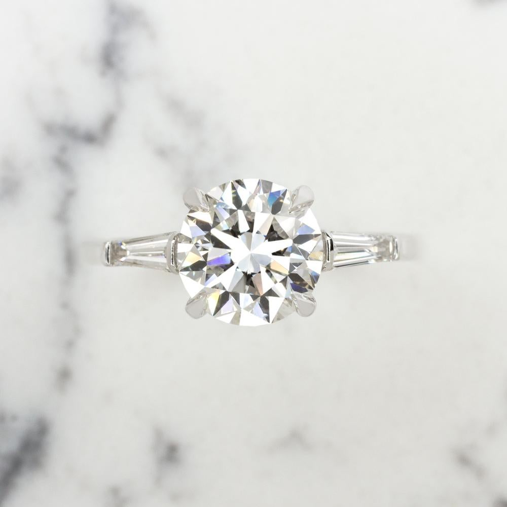 2 Carat GIA Certified Round Brilliant Cut Diamond Engagement Ring For ...