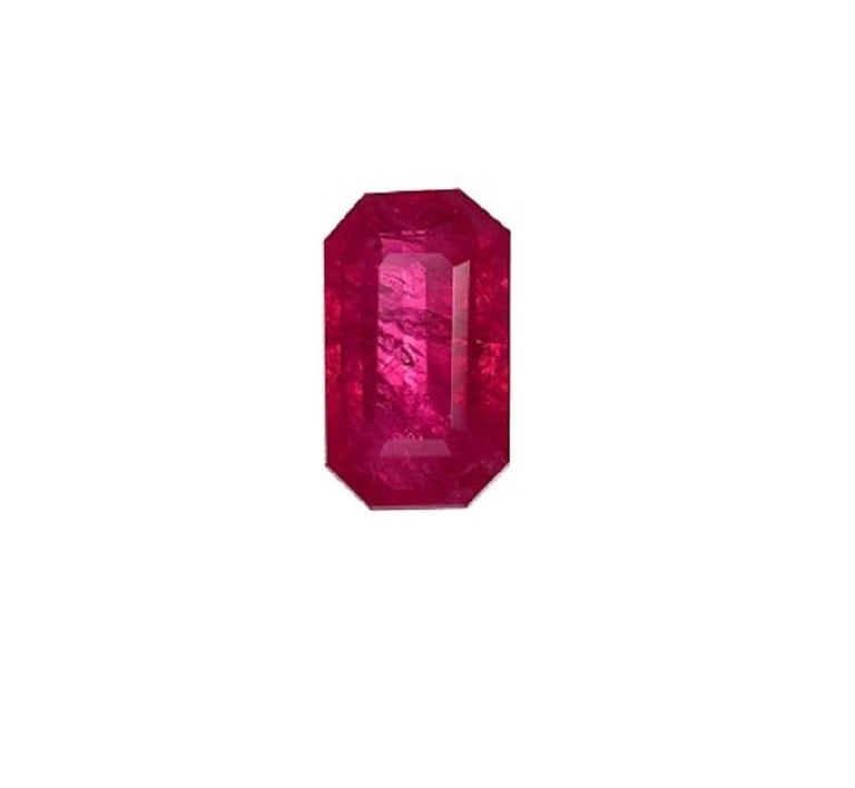 GIA Certified 2.03 Carat Octagonal Shape Ruby For Sale at 1stDibs