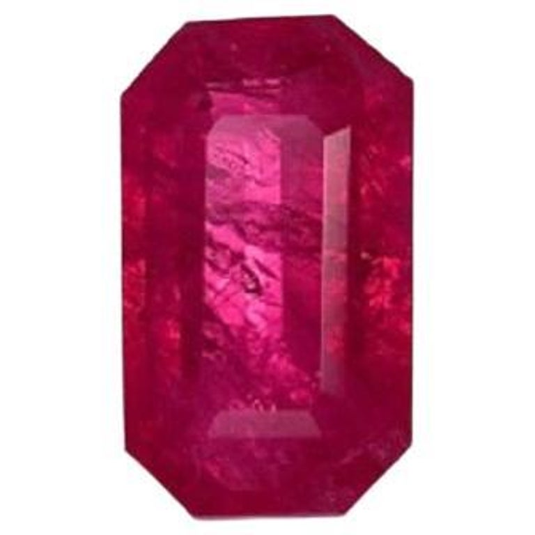 GIA Certified 2.03 Carat Octagonal Shape Ruby For Sale at 1stDibs