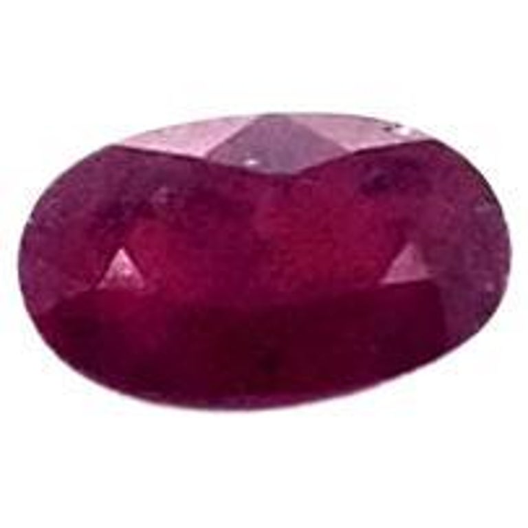 GIA Certified 2.17 Carat Oval Shape Natural Ruby For Sale at 1stDibs