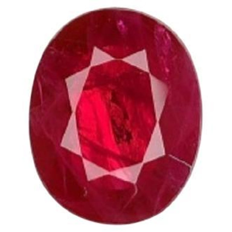 GIA Certified 2.18 Carat Oval Shape Natural Ruby For Sale at 1stDibs