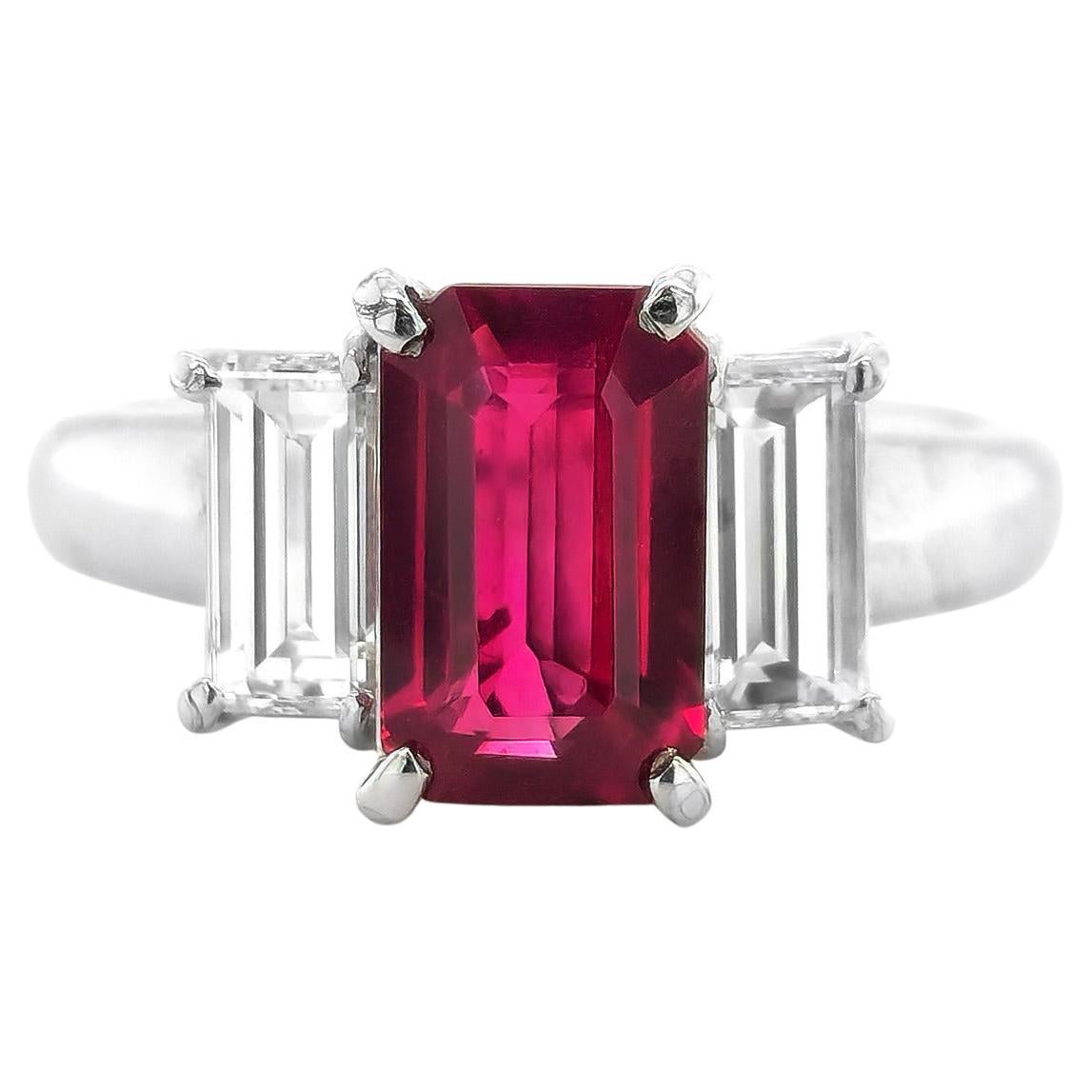 1920s Natural Burmese Ruby Diamond Platinum Ring For Sale at 1stDibs ...