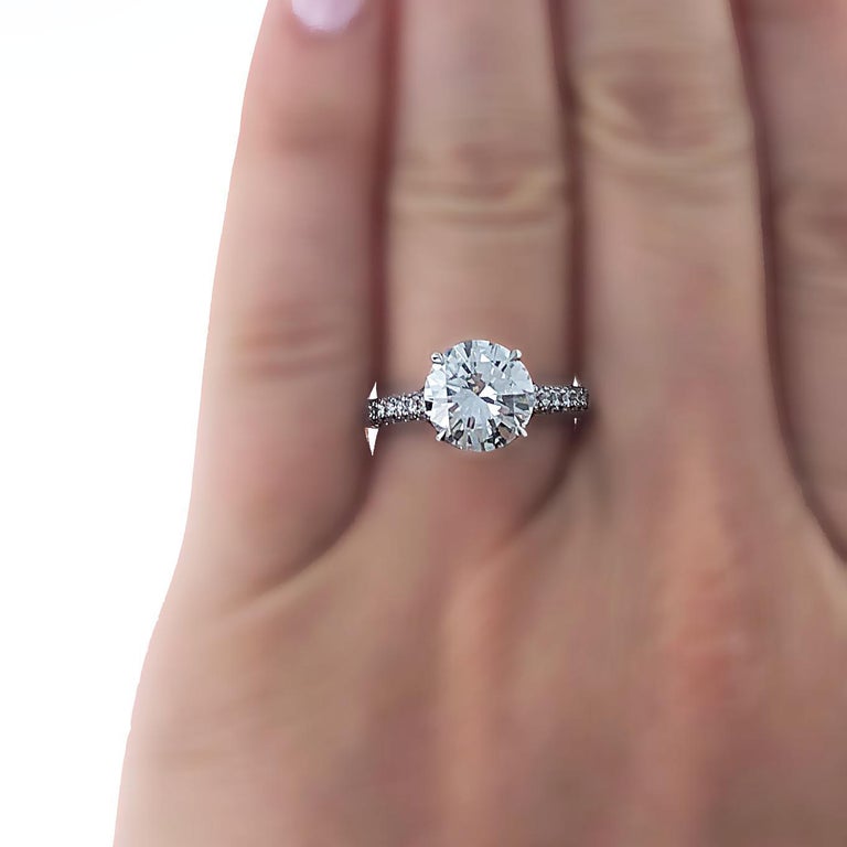 GIA Certified, 2.32 Carat H- VVS2 Round Brilliant Diamond Engagement ...