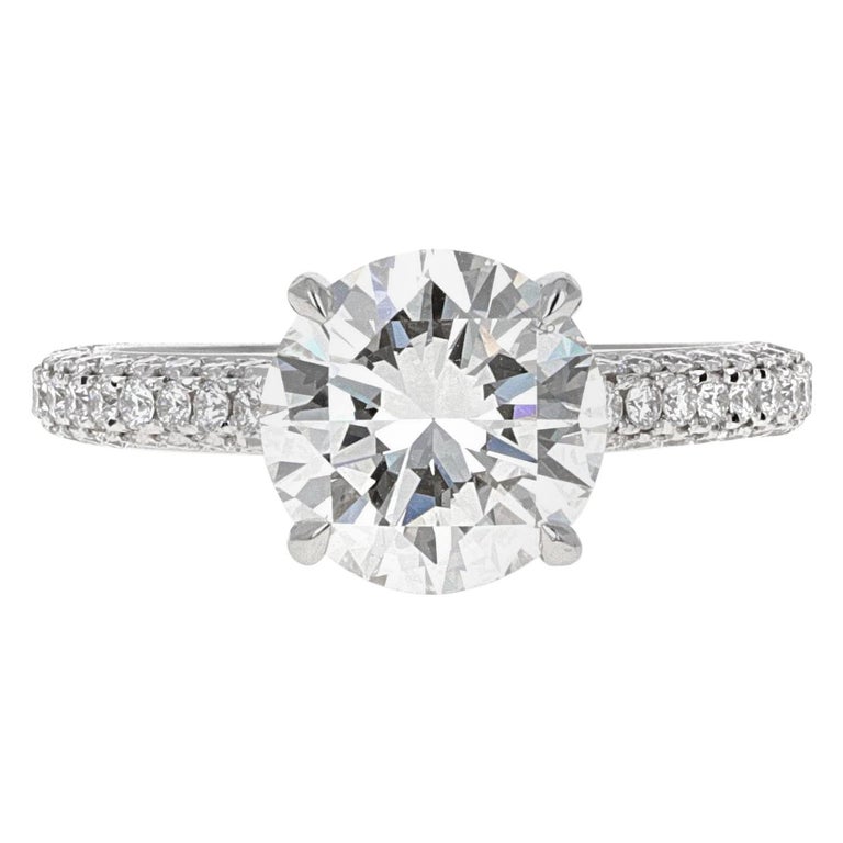 GIA Certified, 2.32 Carat H- VVS2 Round Brilliant Diamond Engagement ...