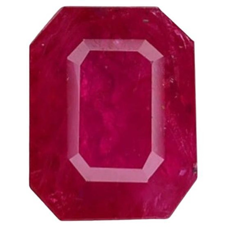 GIA Certified 2.43ct Octagonal Ruby For Sale at 1stDibs