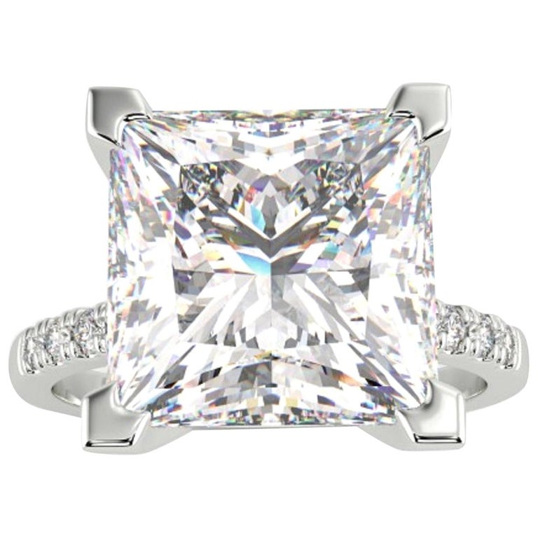 4 Carat Diamond Ring Princess Cut