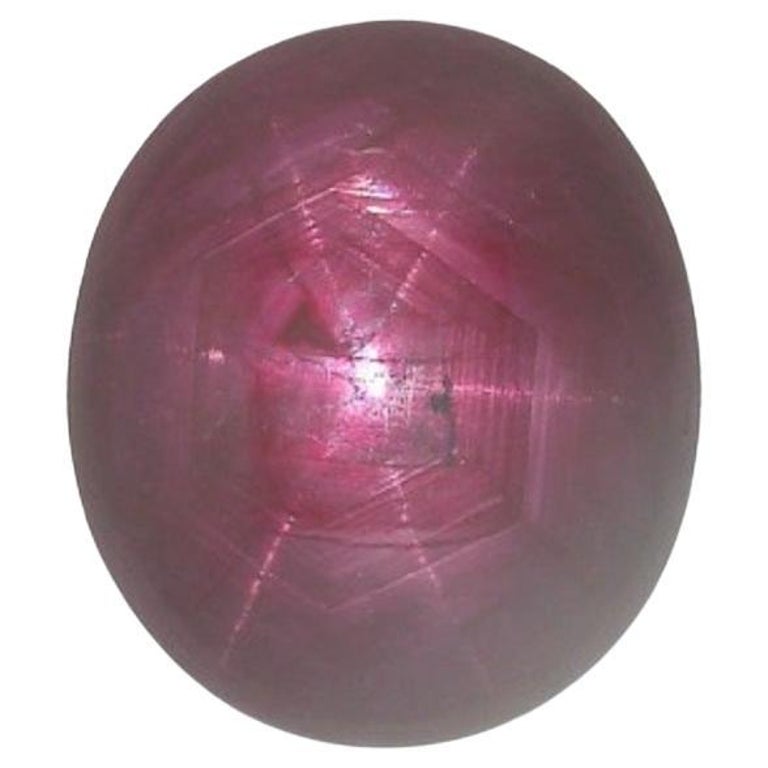 GIA Certified 25.96ct No Heat Oval Shape Star Ruby For Sale at 1stDibs
