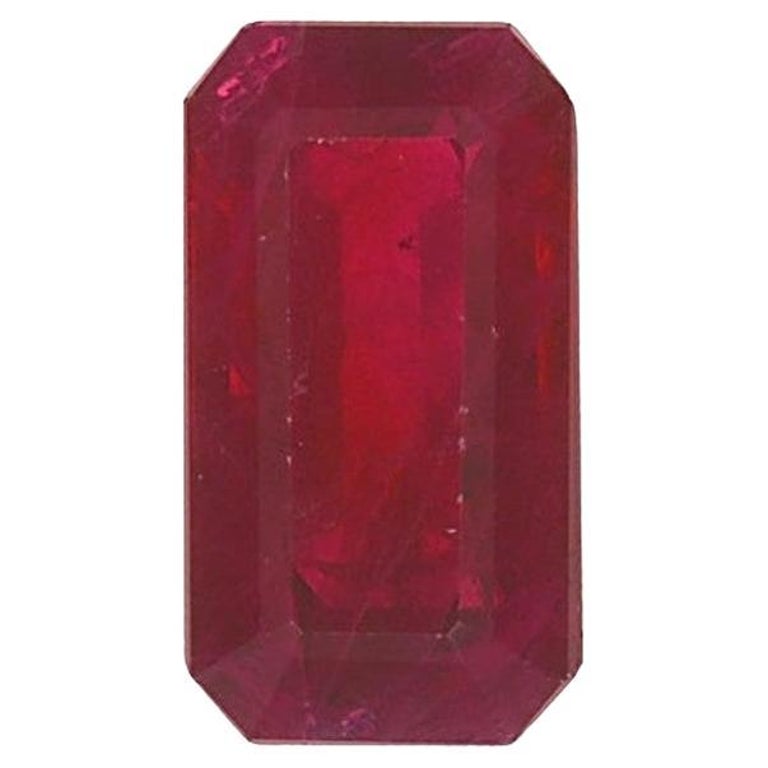 GIA Certified 2.72 Carat Octagonal Natural Burma Ruby For Sale at 1stDibs