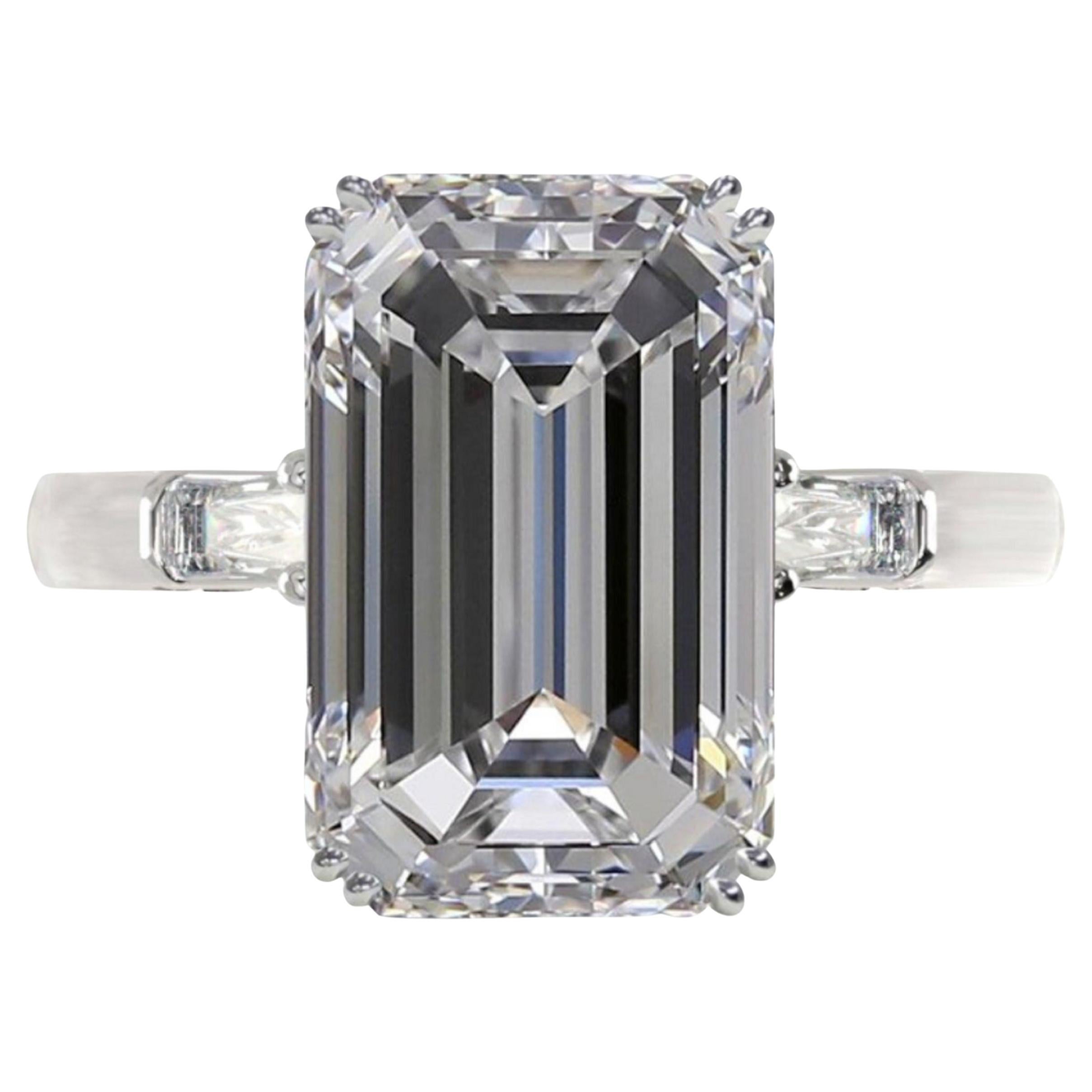 GIA Certified 4.01 Carat Emerald Cut Diamond Excellent Cut For Sale at ...