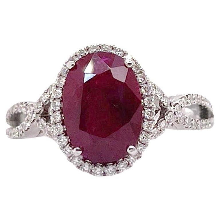 GIA Certified 3.04ct Ruby Cocktail Ring For Sale at 1stDibs
