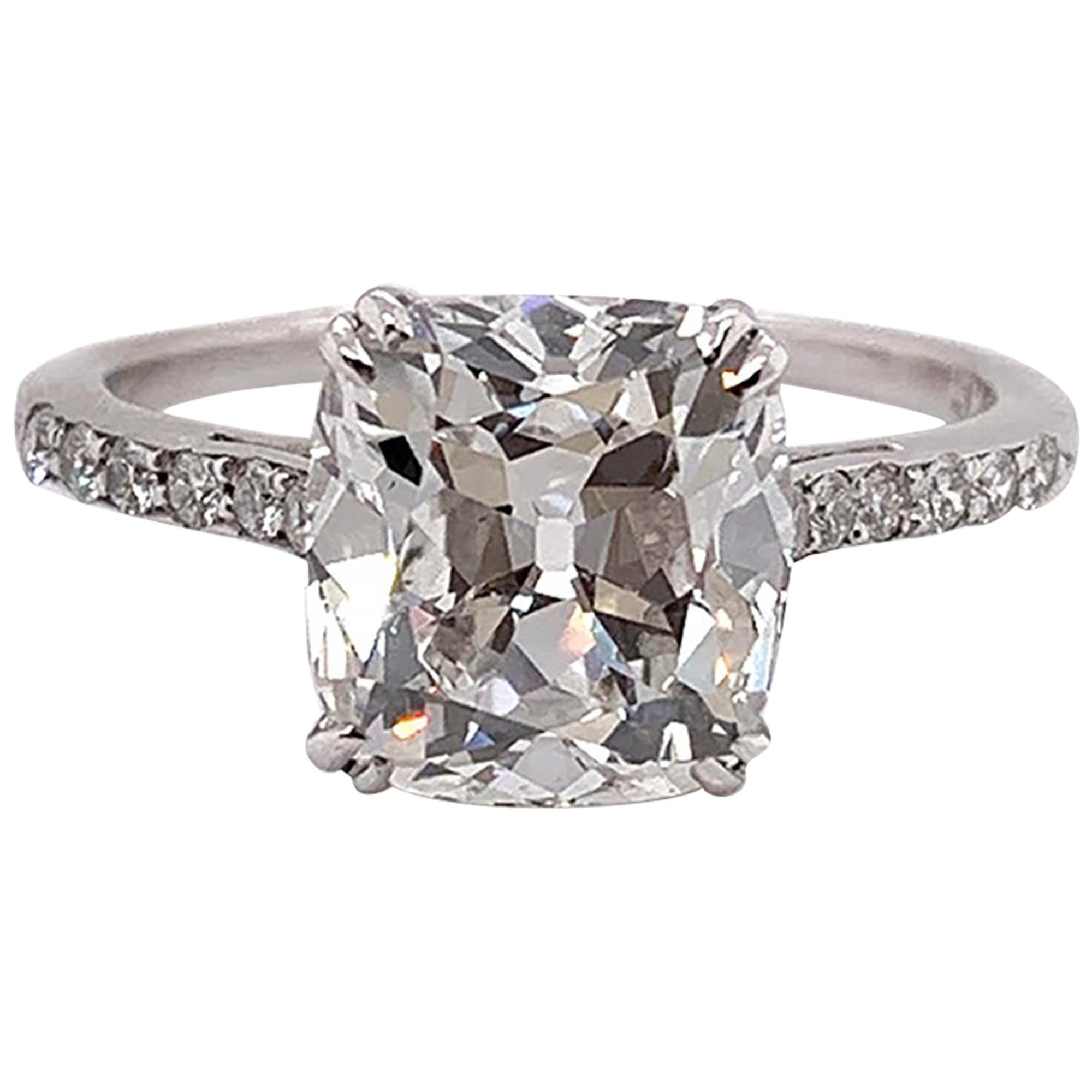 3.13 Carat Diamond Sapphire Gold Engagement Ring For Sale at 1stDibs ...