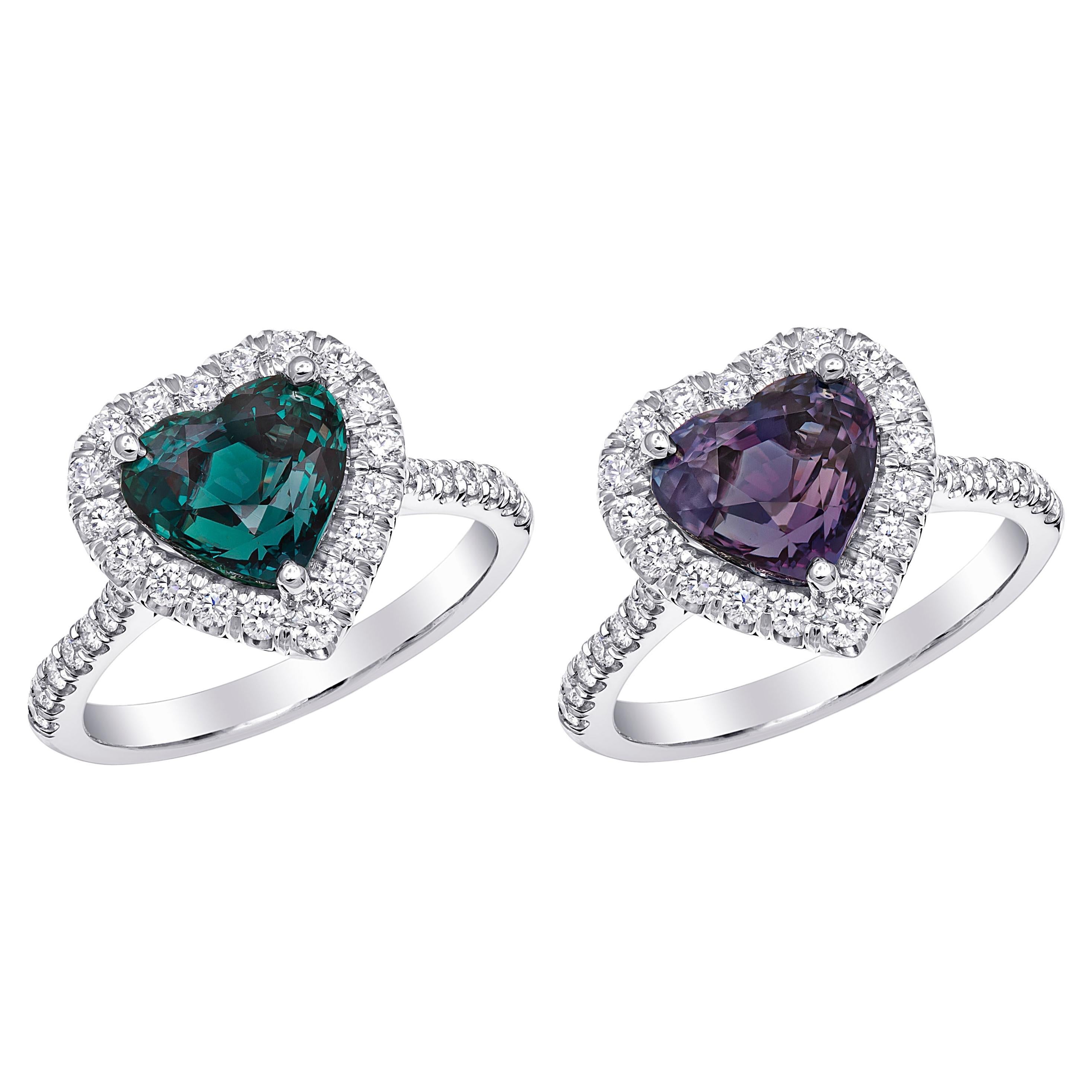 Natural Alexandrite Diamond Gold Platinum Ring 4.14 Carat at 1stDibs ...