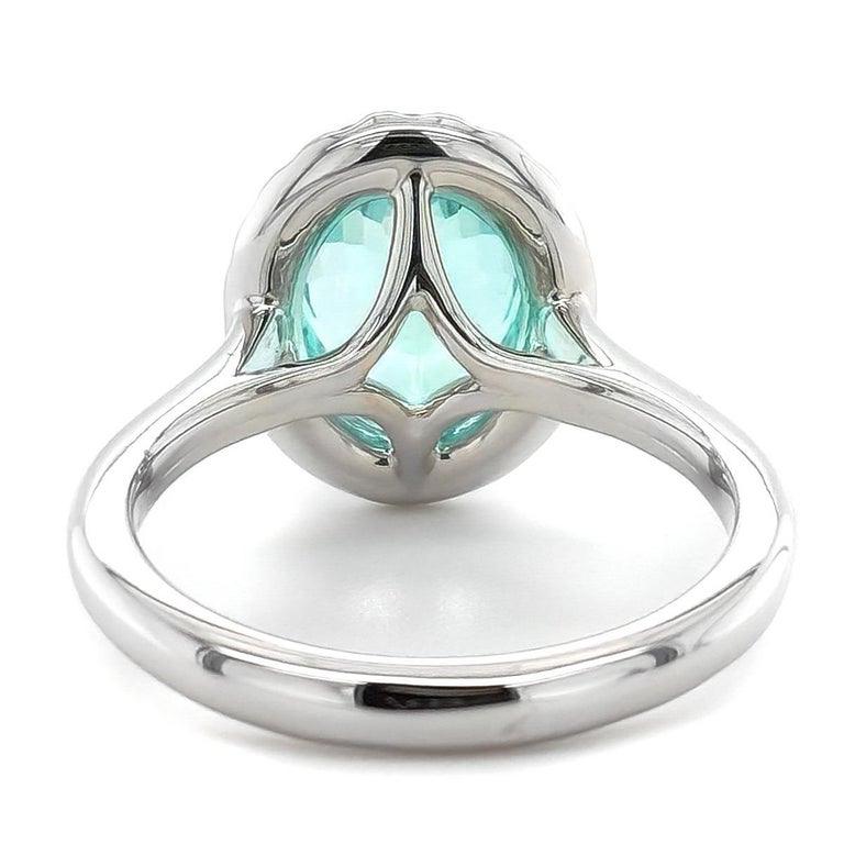 GIA Certified 3.28 ct Natural Mozambique Paraiba Tourmaline Diamond ...