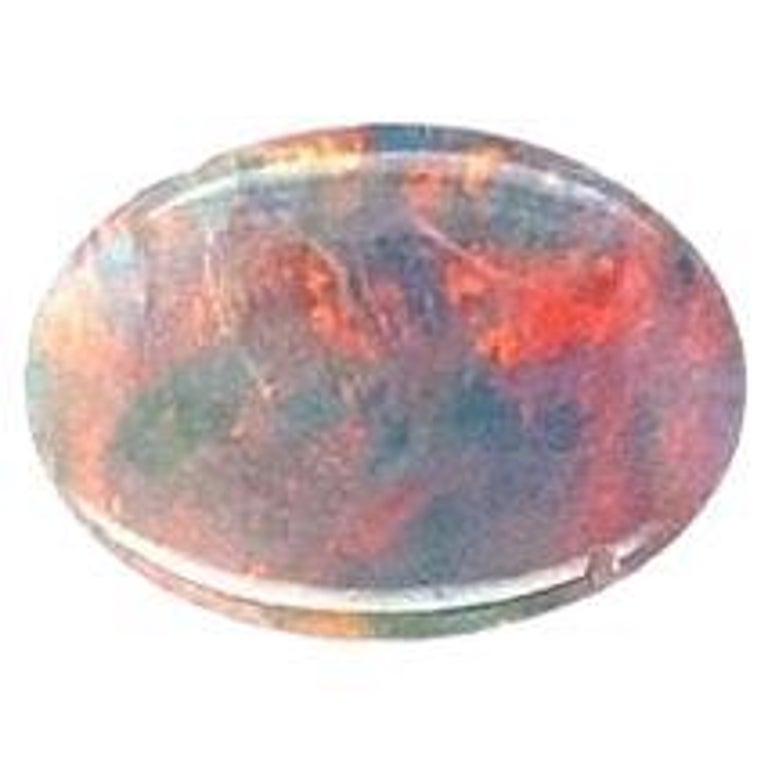 GIA Certified 3.34 Carat Oval Shape Natural Australian Black Fire Opal ...