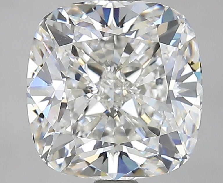 GIA Certified 3.45 Carat Cushion Cut Diamond I Color Triple Ex For Sale ...