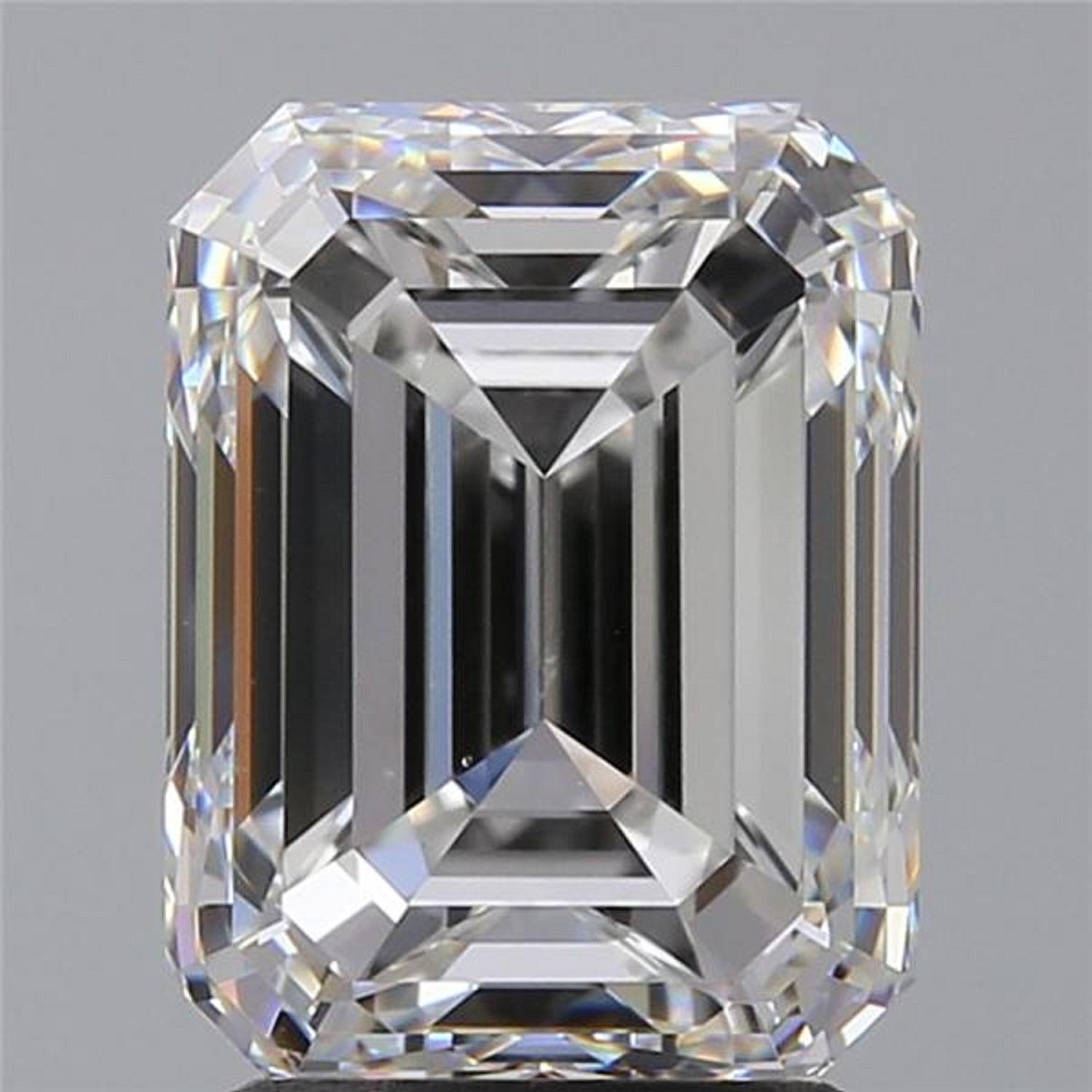 GIA Certified 3.50 Carat Emerald Cut VS2 Clarity Diamond Ring For Sale ...