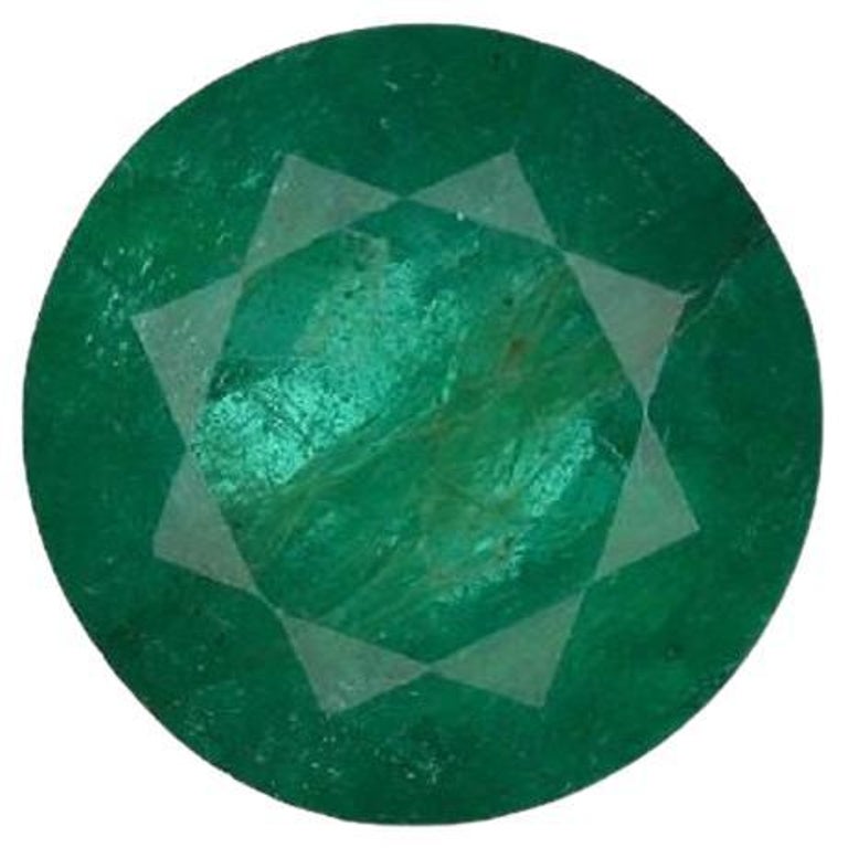 GIA Certified 3.70 Carat Round Shape Emerald For Sale at 1stDibs