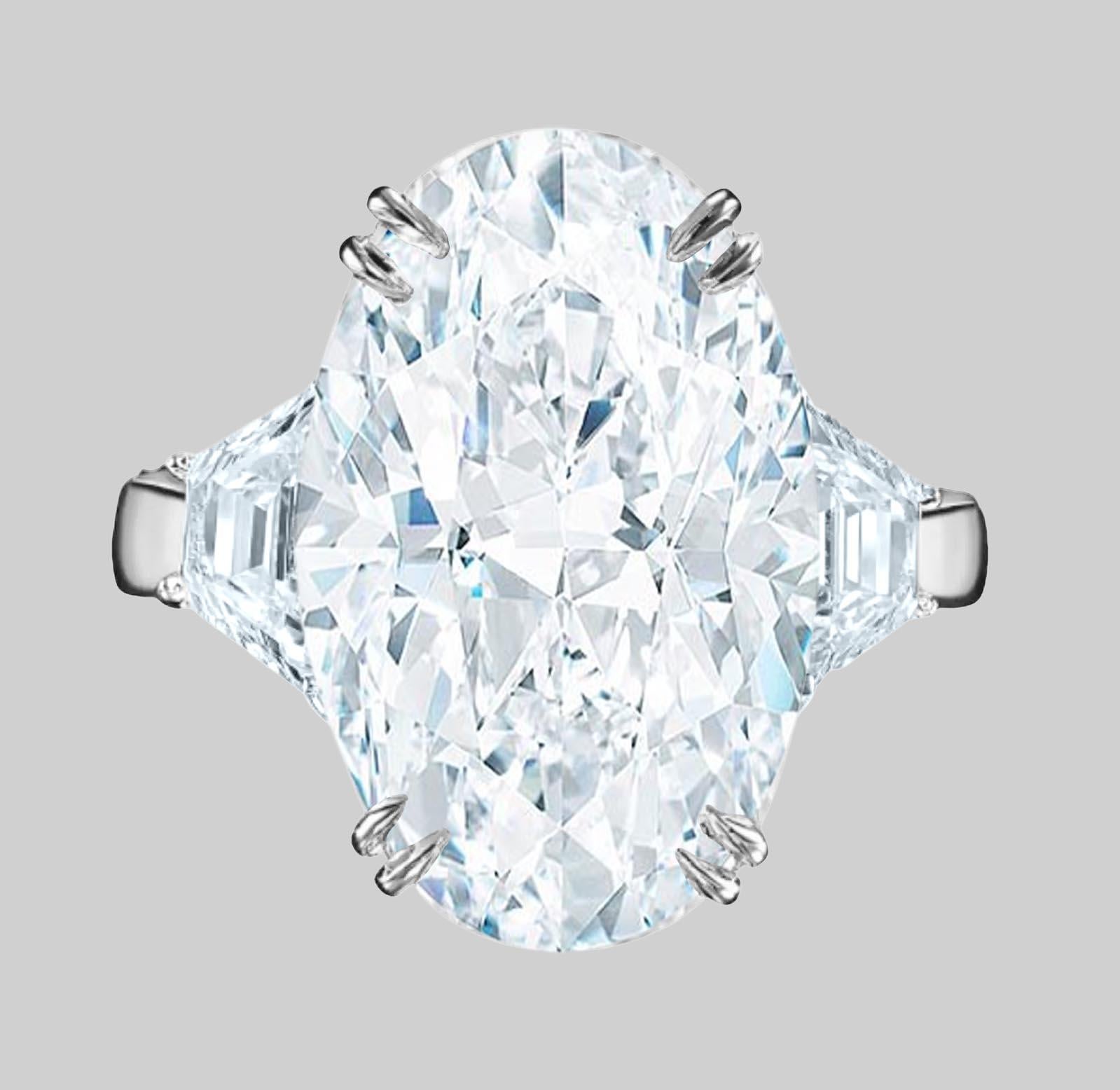 GIA Certified 3 Carat Long Radiant Diamond Ring For Sale at 1stDibs