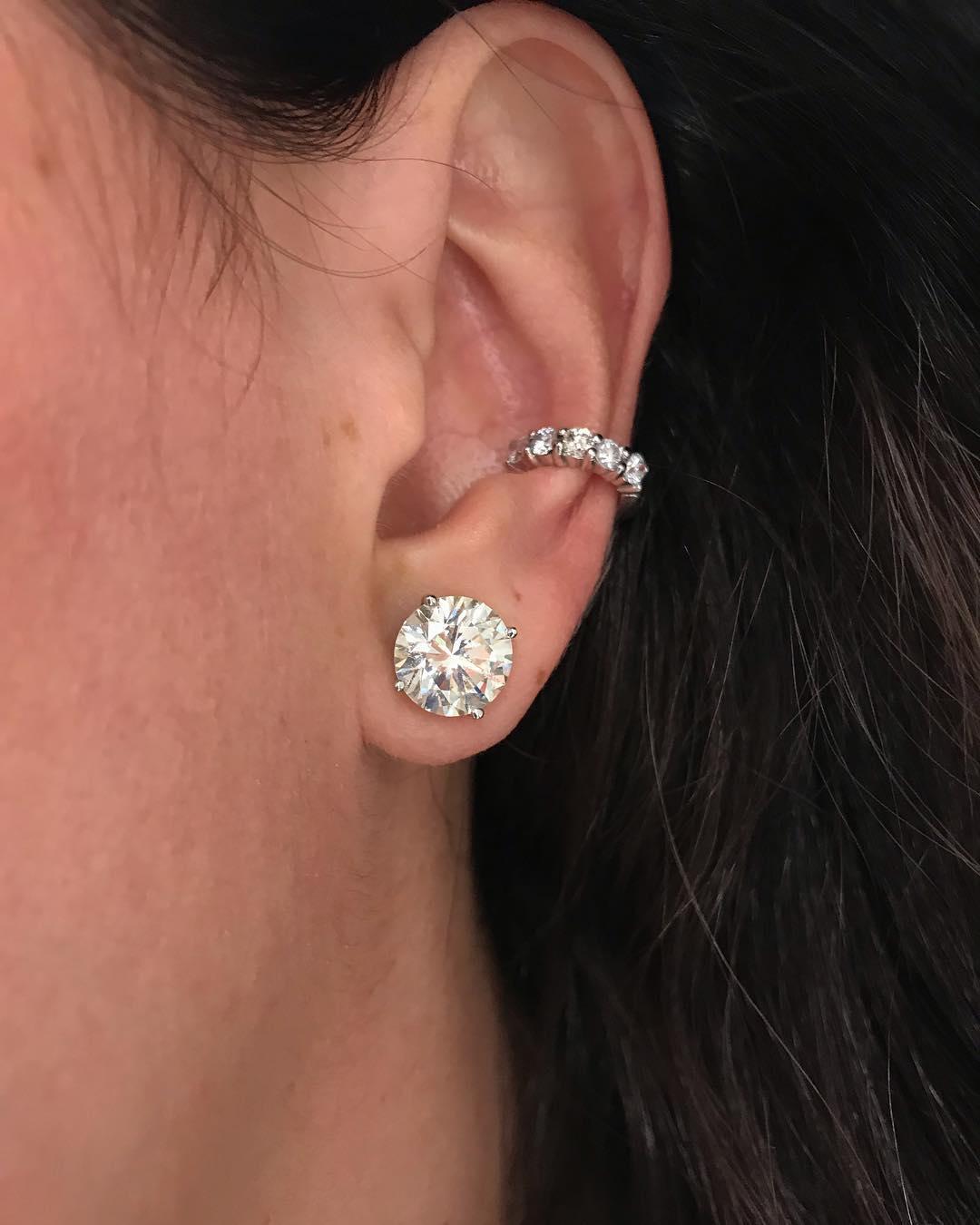 GIA Certified 4 Carat Natural Diamond Studs For Sale at 1stDibs | 4 ...