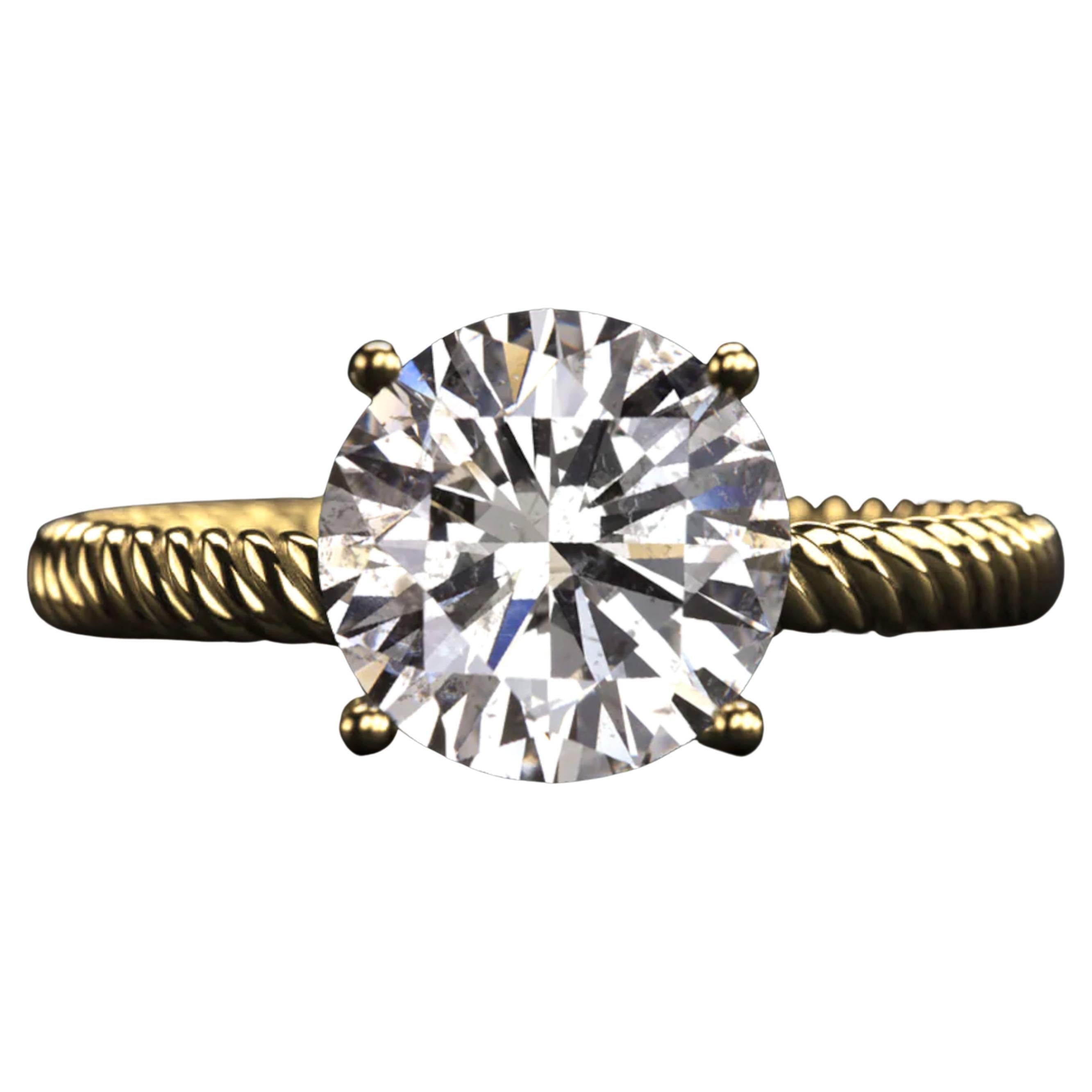 Roman Malakov 4.53 Carats Round Brilliant Cut Diamond White Gold ...