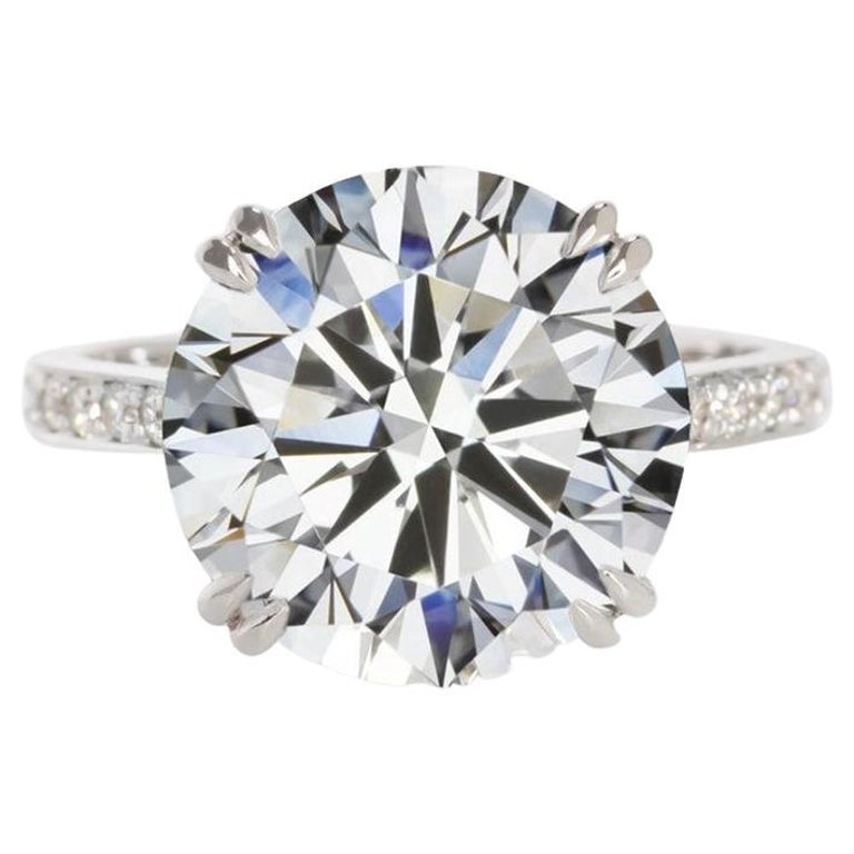 GIA Certified 4 Carat Triple Excellent Cut Solitaire Diamond Ring For ...
