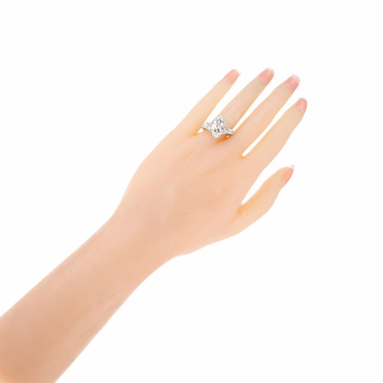 GIA Certified 4.01 Carat Marquise Diamond Three-Stone Platinum ...